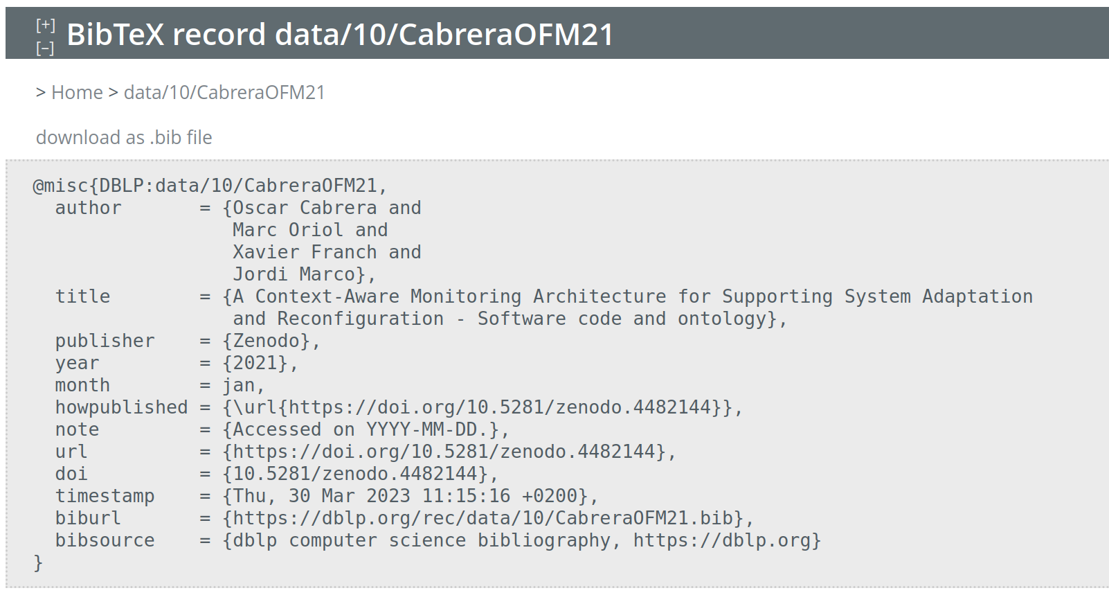 Dataset publications in dblp – blog.dblp.org